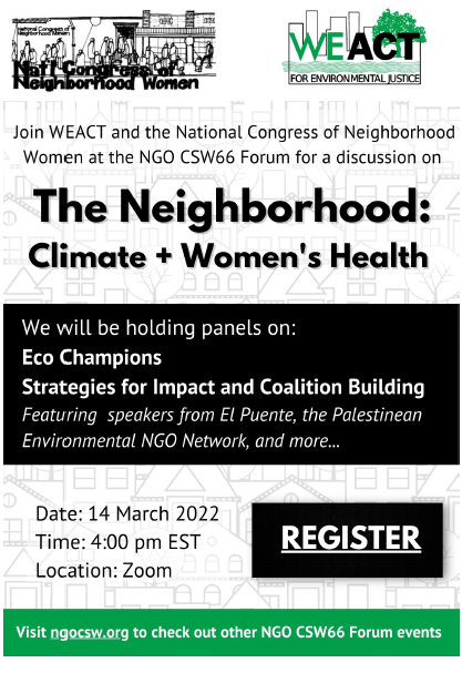 CSW66 parallel event ‘The Neighborhood: Climate and Women’s Health ... CSW66 parallel event ‘The Neighborhood: Climate and Women’s Health ...